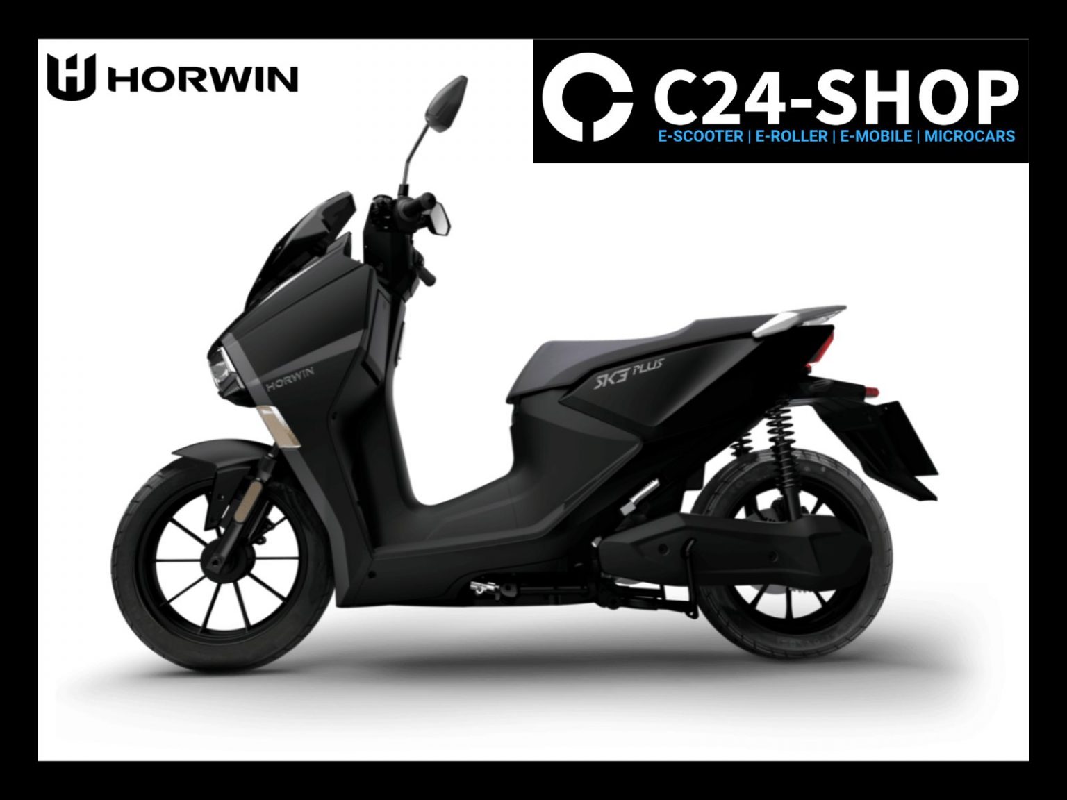 HORWIN SK3 PLUS 72V/45Ah | Schwarz matt | E-Roller 100km/h mit Straßenzulassung - C24-Shop.de