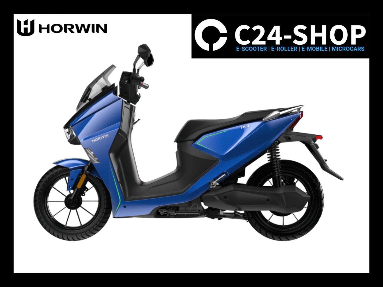HORWIN SK3 PLUS 72V/45Ah | Schwarz matt | E-Roller 100km/h mit ...